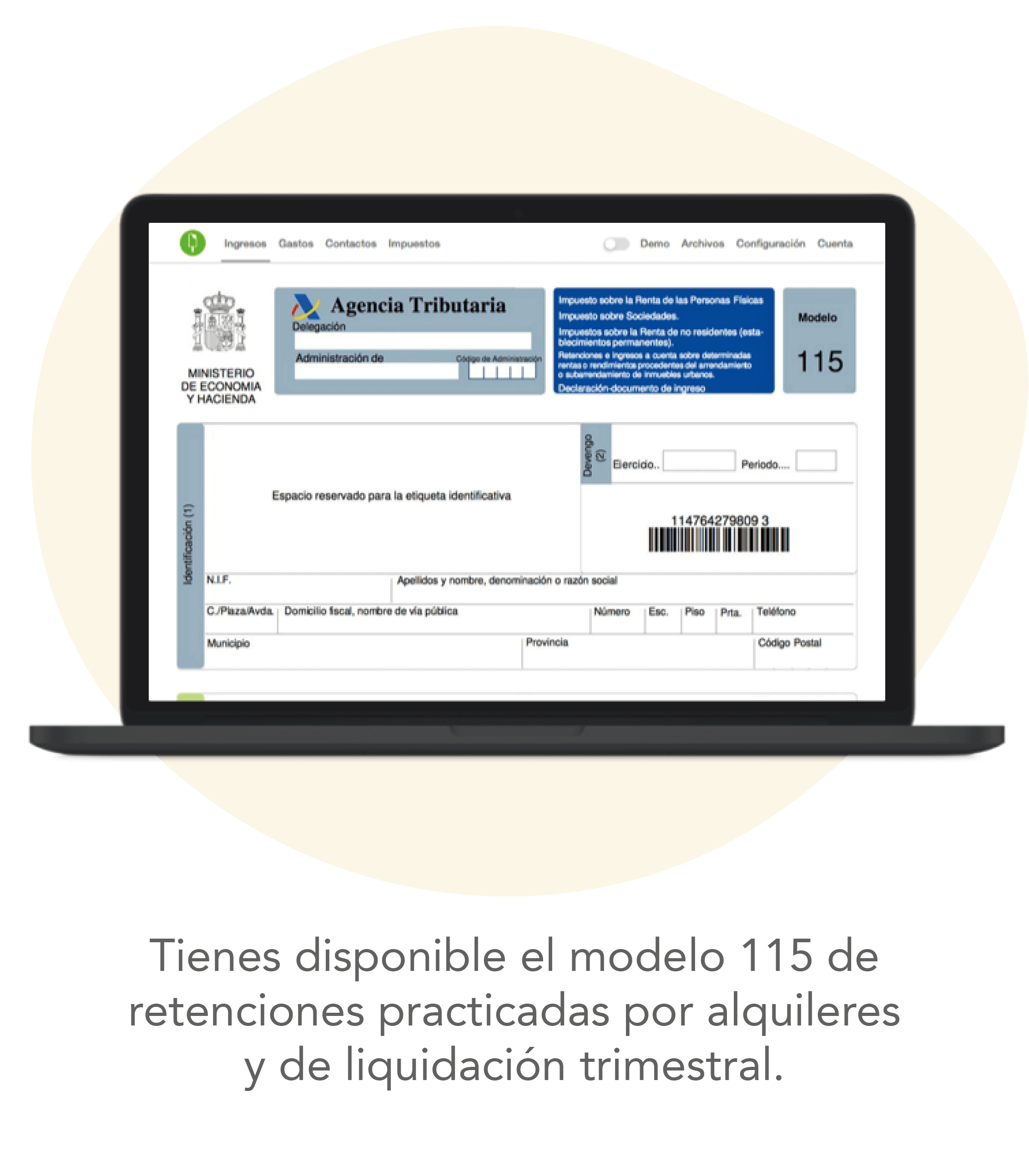 Como rellenar el modelo 115 - Instrucciones paso a paso