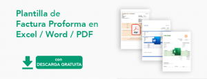 Plantillas factura proforma Excel, Word y PDF [GRATIS]