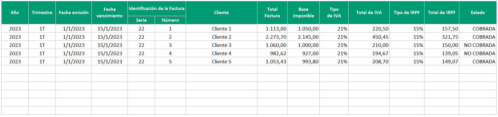 Plantilla para el control de facturas [Descarga GRATUTITA]