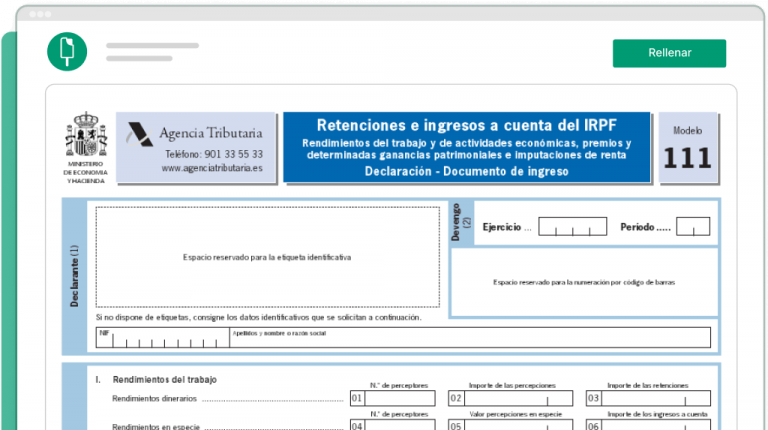 Modelo 111 AEAT: qué es, para qué sirve y cuándo presentarlo
