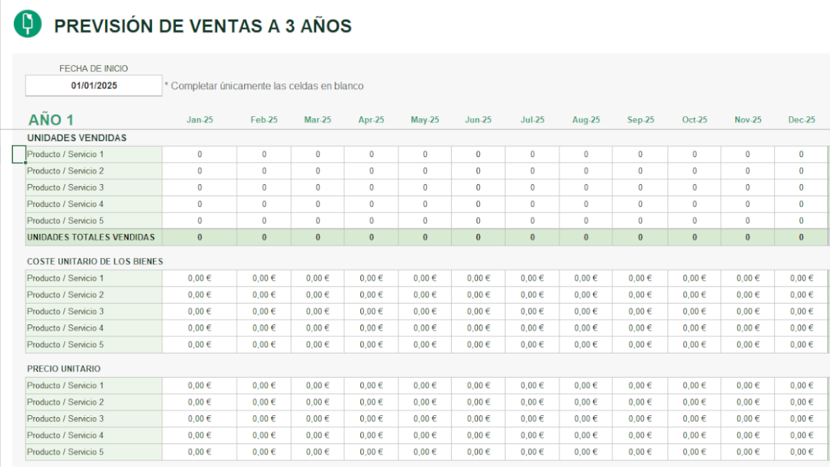 Plantilla Excel de plan de ventas [Descarga GRATIS]