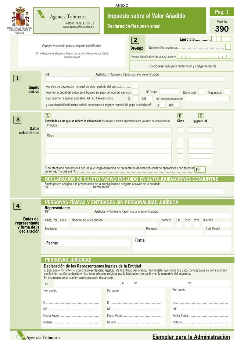 ¿Cómo rellenar modelo 390 casilla por casilla? (Actualizado 2025)